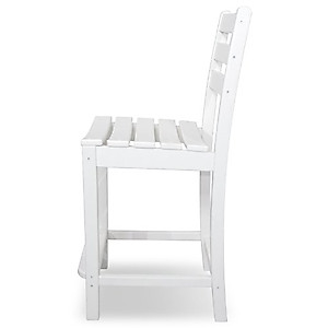 Trex Outdoor Furniture Monterey Bay Counter Side Chair, Classic White