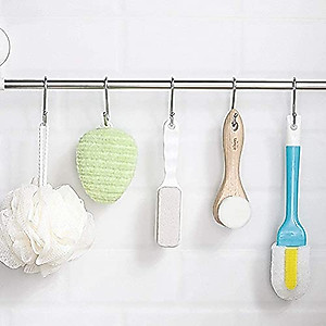 Emoly 20 Pack Heavy Duty s Hooks Stainless Steel S Shaped Hanging Hooks Hangers for Kitchen, Bathroom, Bedroom and Office, Silver