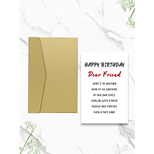 Fumnwoks Greeting Card, Funny Birthday Card for Friend, Premium Quality for Bestie, Gift for Women & Men