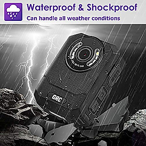 GRC 1440P Police Body Camera with Audio, 64GB Memory, Night Vision,2 Inch Display,Portable Waterproof Body Worn Camera,Premium Body Cam for Law Enforcement Recorder,Personal Use