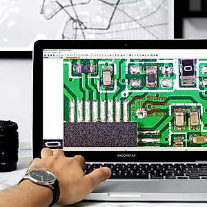 Andonstar AD409 10.1 inch HDMI Digital Microscope for Soldering 300X Electronic Microscope Camera for PCB Circuit Board Repair, Windows Compatible