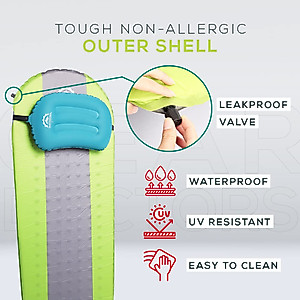 Gear Doctors Self Inflating Camping Sleeping Pad for Camping 4.3 R Insulated Camping mats-1.5 in Must Haves Inflatable Foam air Sleep mat Self Inflating air Mattress for Camping cot pad Tent Floors