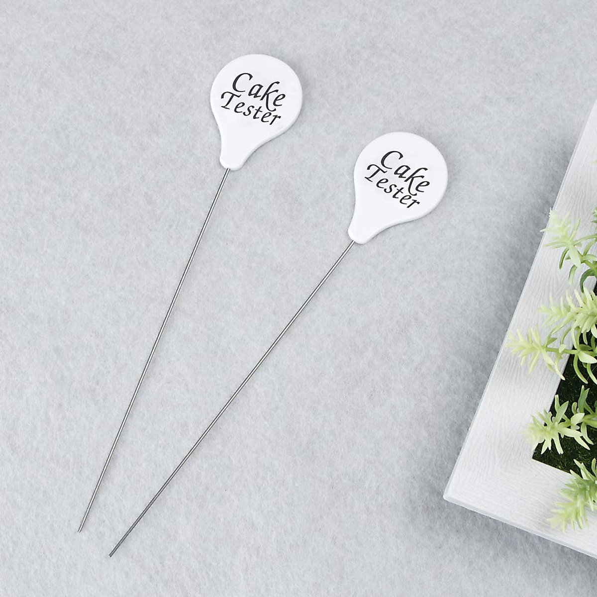 4 Pcs Cake Tester Stainless Steel Cake Test Pins Reusable Probe Skewer Testing Needle Sticks Kitchen Baking Tools for Cake Bread Biscuit Muffin Pancake