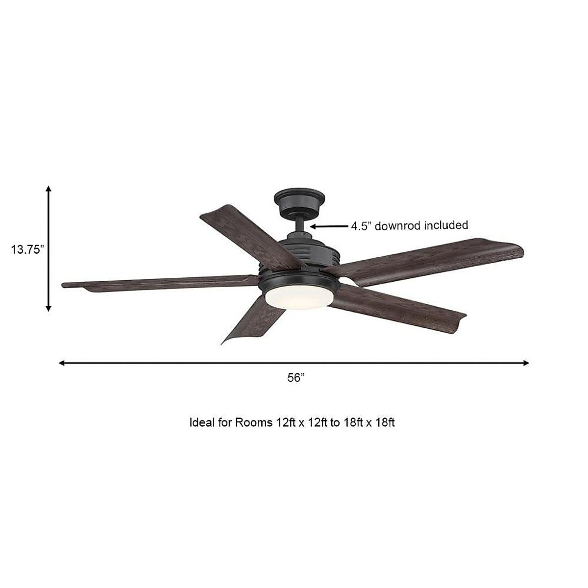 Home Decorators Collection Hansfield 56 in. LED Outdoor Natural Iron Ceiling Fan with Remote Control