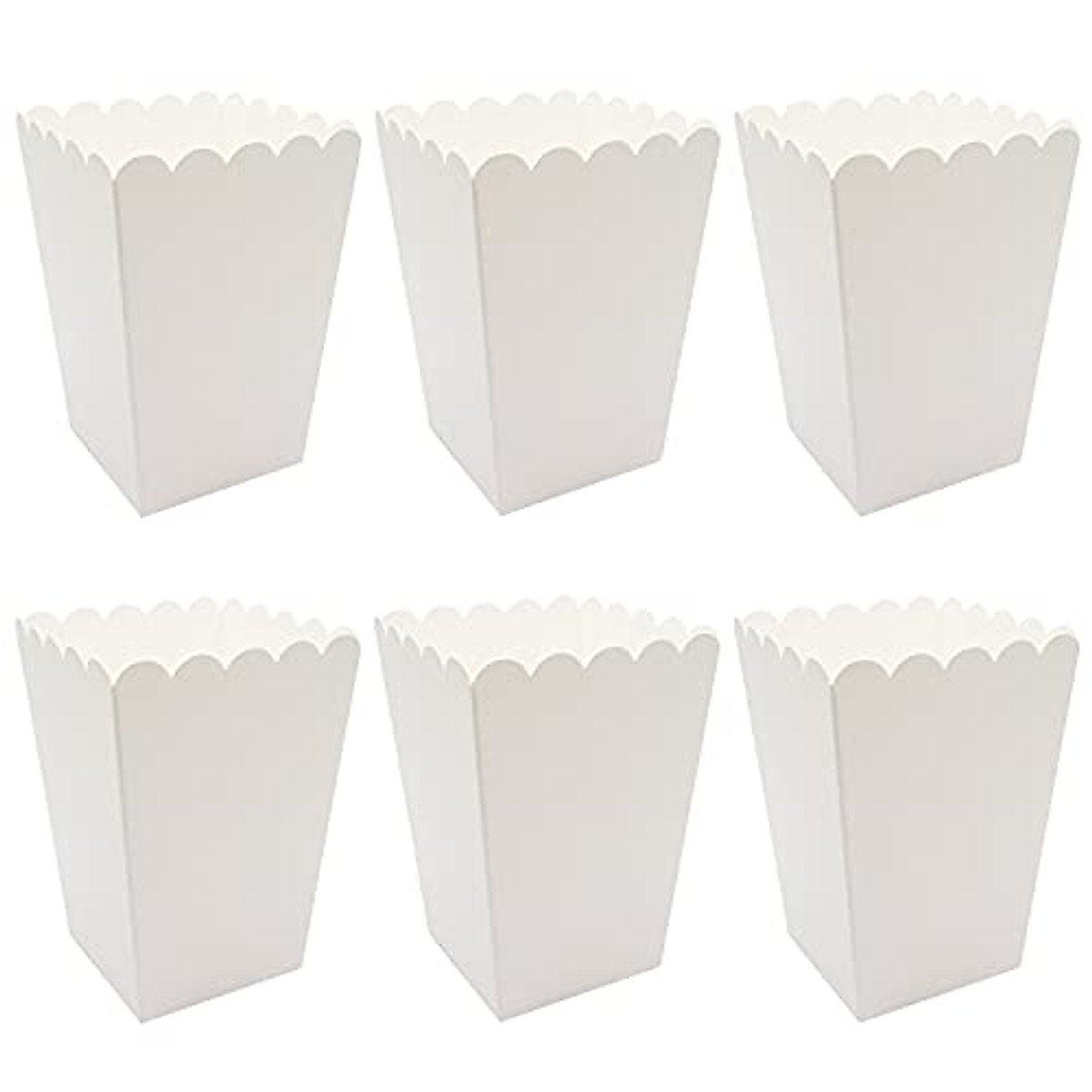 24 Pack White Popcorn Boxes for Party (2.2 x 4.2 x 3 in)