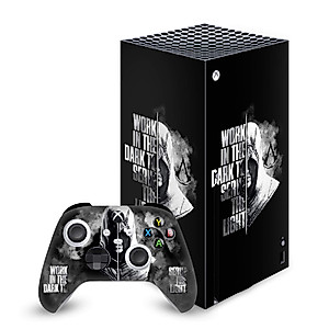 Head Case Designs Officially Licensed Assassin's Creed Half Legacy Typography Vinyl Sticker Gaming Skin Case Cover Compatible with Xbox Series X Console and Controller Bundle