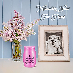 3 Inches Small Keepsake Urn for Pet Dog Ashes Aluminum Mini Cremation Urns for Dog Cat Memorial Ashes Urn for Sharing Fur Friend Ashes