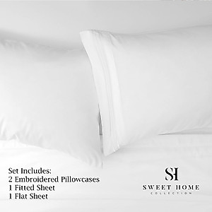 1500 Supreme Collection Queen Sheet Sets White - Luxury Hotel Bed Sheets and Pillowcase Set for Queen Mattress - Extra Soft, Elastic Corner Straps, Deep Pocket Sheets, Queen White