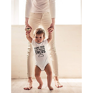 CBTwear I Was Told There Would Be Tacos Baby Bodysuit - Cute Newborn Clothes Infant Unisex Humor Romper (6 Months, White)