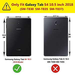 Case for Samsung Galaxy Tab S4 10.5 inch 2018 (SM-T830 SM-T835 SM-T837), 360 Degree Rotating Stand Case Smart Protective Cover with Stylus Pen,Screen Film (Purple)