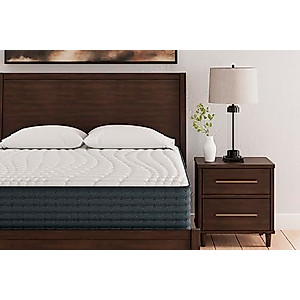Signature Design by Ashley Hybrid 1200 12 Inch Firm Moisture Wicking Mattress with Charcoal-Infused Gel Memory Foam and Edge Support for Pressure Relief and Temperature Regulating, Queen