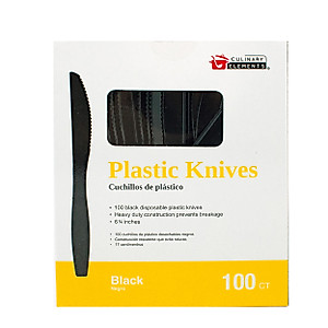 Plastic Cutlery: Disposable Utensils, Clear, White & Black Packs - Great for Parties, Picnics, Office & School