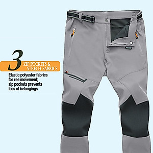 MAGCOMSEN Hiking Pants for Men Waterproof Pants Quick Dry Pants Snow Pants Ski Pants Snowboard Pants Winter Pants Softshell Pants Cycling Pants Mens Work Pants