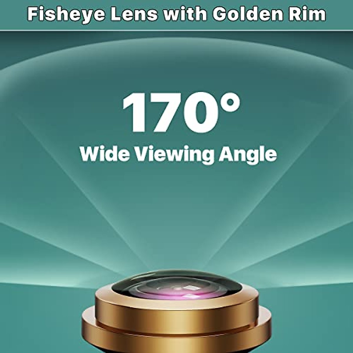 HD Backup/Front/Side View Camera with Gold Rim, GreenYi AHD 720P Reverse Rear Cam for Car, SUV, RV, Trailer, Camper, Van, Pickup, Metal Shell, Adjustable Fisheye Lens, 170 Degrees Viewing Angle(Black)