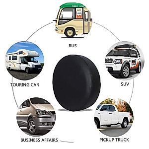 BESULEN Tire Covers 4 Pack, Oxford Wheel Covers for RV Truck SUV Trailer Camper, Waterproof Anti-UV Sun Tire Protectors, Universal Fit 21-23 Inch Tire Diameter, Travel Spare Wheel Covers
