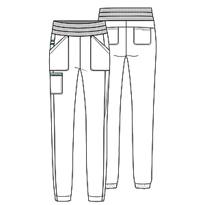 Cherokee Women Scrubs Pant Workwear Revolution Natural Rise Jogger WW011, M, Black