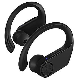 Treblab X3 Pro - True Wireless Earbuds with Earhooks - 45H Battery Life, Bluetooth 5.0 with aptX, IPX7 Waterproof Headphones - TWS Bluetooth Earphones with Charging case for Sport, Running (Renewed)