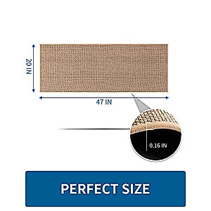 Kitchen Rugs and Mats Non Skid Washable, Absorbent Runner Rugs for Kitchen, Front of Sink, Kitchen Mats for Floor (Beige, 20"x47")