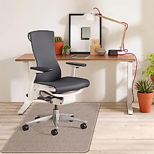 Office Hardwood Floor Chair Mat - Desk Chair Mat, Gaming Chair Mat, Desk Chair Floor Mat, Large Protector Rug for Hard Wood & Tile Floor, NOT for Carpets, 36" X 55" Light Grey