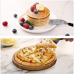 Small Spatula Professional Mini Serving Spatula, 2 Pieces Stainless Steel Metal Spatulas Set, Cutter and Serve Turner for Kitchen, Flipping or Cooking for Brownie, Cookie, Lasagna, Pancakes or Cake