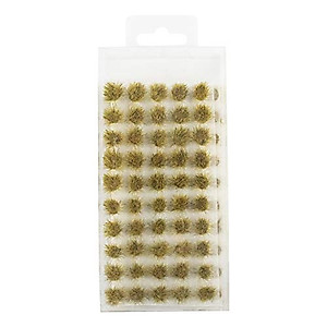 War World Scenics Self Adhesive Static Grass Tufts x 100 – Dead, 6mm – Model Railway Wargame Scenery Railroad Modelling Diorama Miniature Hobby Tabletop