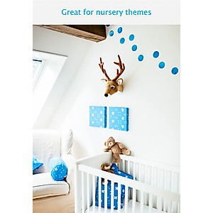 BAOUBEAR Plush Stuffed Deer Head – 17 Inch Hunting Toy, Handcrafted Trophy, Woodland Nursery Decor