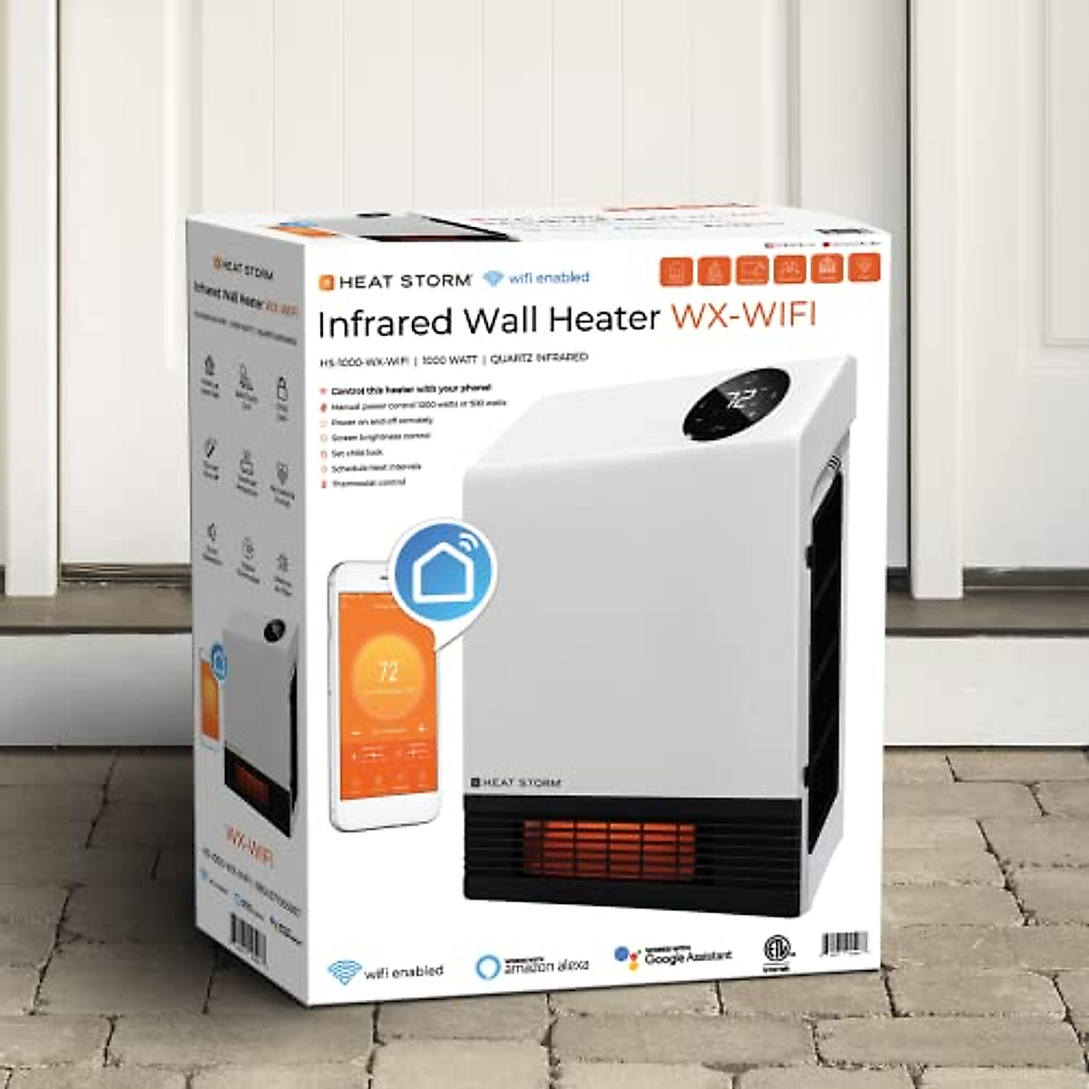 Heat Storm HS-1000-WX-WIFI Infrared Wi-Fi Heater, 1000 Watt