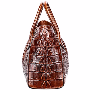 PIJUSHI Women Handbags Crocodile Purse Designer Top Handle Satchel Handbags For Women (5002A, Brown)