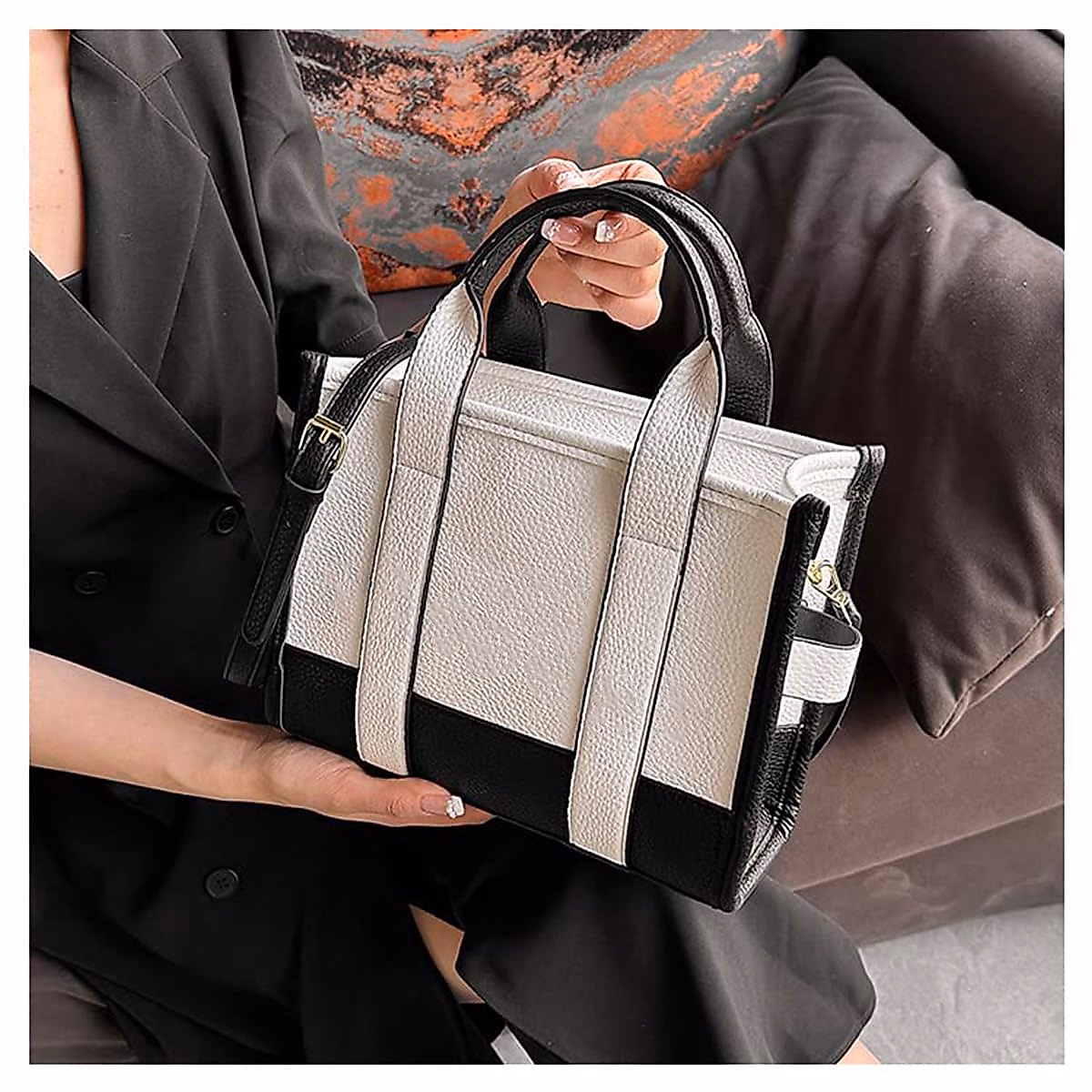 WolmaSup The Tote Bag for Women Leather The Tote Bag Dupes Mini Handbags White Black