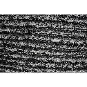 Furnish my Place Modern Indoor/Outdoor Commercial Black Rug, Modern Area Rug, Runner Rug, Pet-Friendly Carpet for Living Room, Dining Room, Bedroom, Made in USA - 2' x 12'