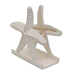 THDC Nautical Napkin Holder, Lunch, Dinner, Nautical Collection Napkin Holder, Made Of Metal (Star Off-White)