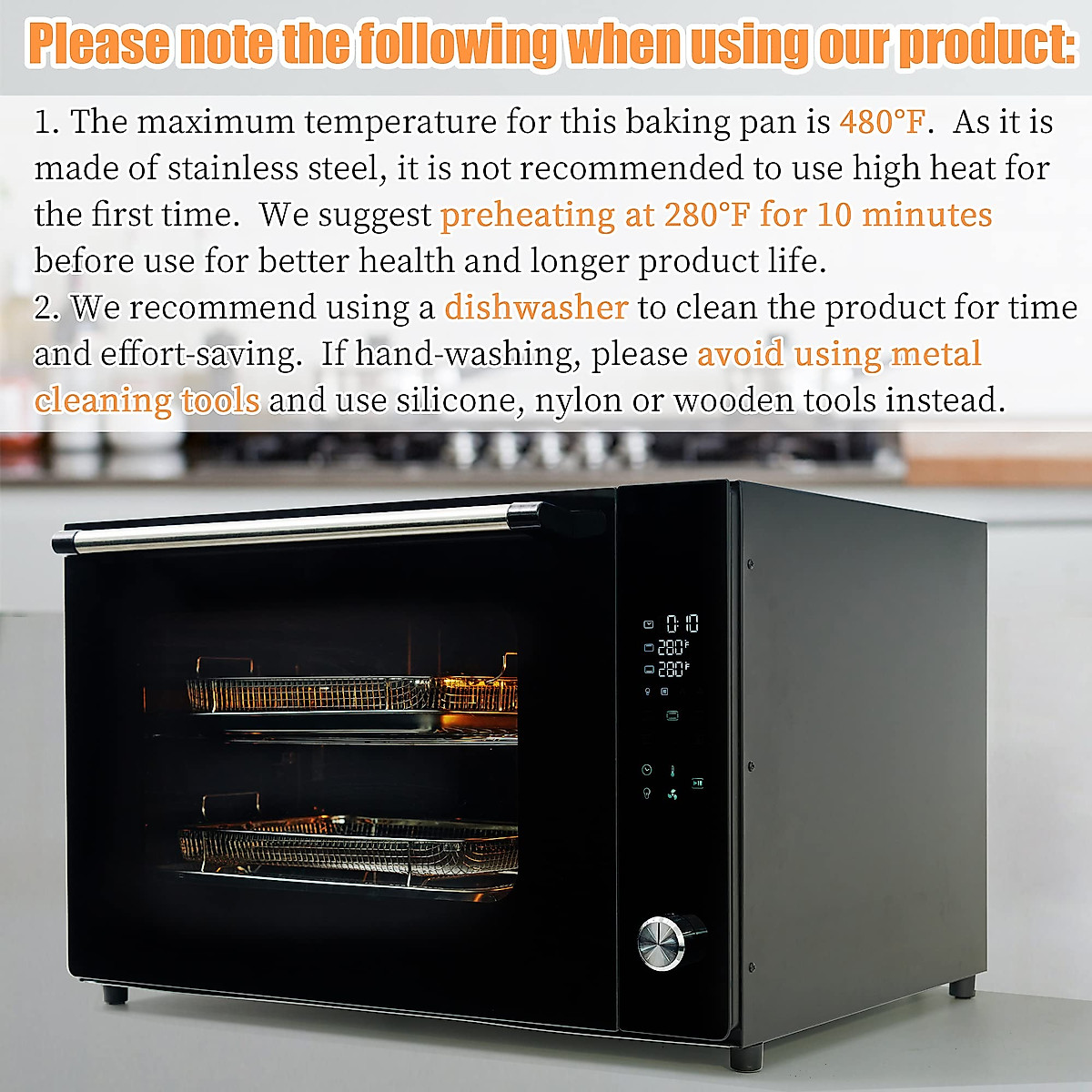 Eyourlife Air fryer Basket for Oven 15 x 11 Inches, Small & Large Set of Stainless Steel Non Toxic Baking Pan Cookie Sheet, Grill Basket with Drip Tray, Bakeware Sets Rack PFAS Free for Christmas