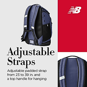 New Balance Sports Backpack, Team Travel Gym Bag for Men and Women, Blue, One Size