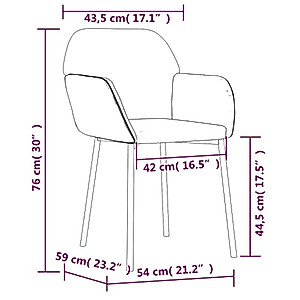 vidaXL Dining Chairs 2 pcs Light Gray Velvet