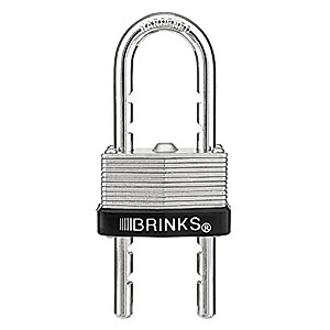 BRINKS 172-40061 Laminated Steel Padlock with Adjustable Shackle, 40mm
