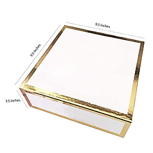 Bridesmaid Proposal Box with Gold Edge | Set of 3 Empty Boxes | DIY Will You Be My Bridesmaid Gift Box Large White and Gold