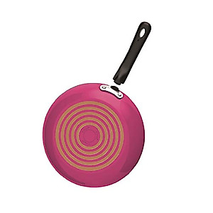 T-fal C72905 Excite Nonstick Thermo-Spot Dishwasher Safe Oven Safe PFOA Free Cookware, 10.25-Inch, Pink