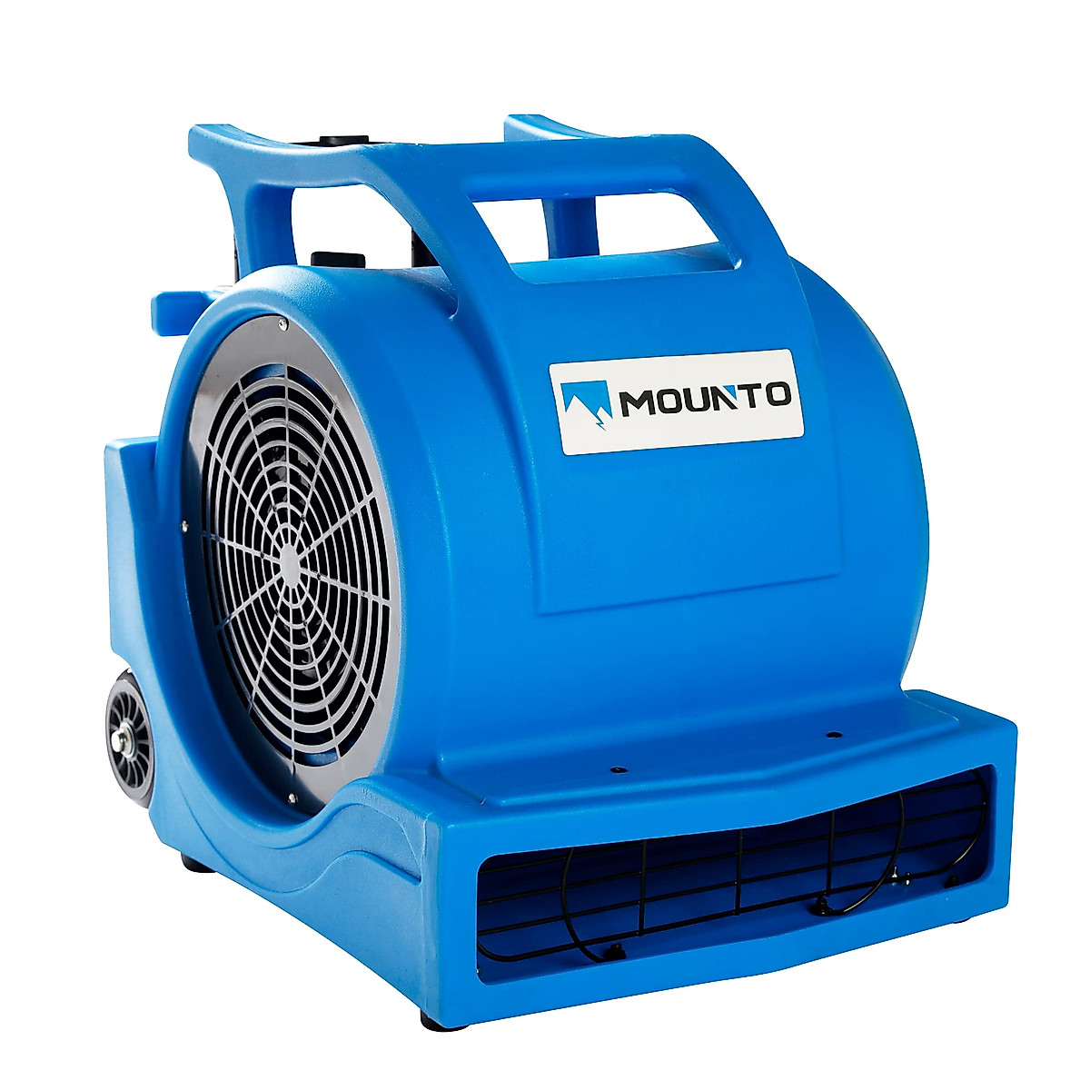 MOUNTO 3-Speed 1Hp 4000 Plus CFM Monster Air Mover Floor Carpet Dryers with Handle Wheelkit (Blue)
