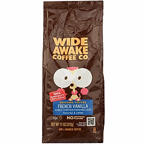 Wide Awake Coffee French Vanilla Ground Coffee, 12 Ounce