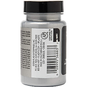 PlaidFX Metallic Flexible Acrylic Paint Ideal for Pliable Surfaces and Cosplay Costumes, Non-Cracking or Peeling, No-Tack, Durable, 3 oz, Chainmail