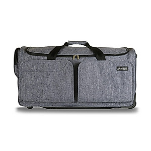 Mavii Dance Bag with Garment Rack, 28 inch Rolling Duffel With, Ideal for Competitions & Travel, Easy-assembly Lightweight Aluminum Clothes Rack, Wheeled Upright Luggage, Heathered Gray