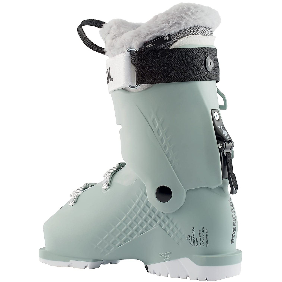 Rossignol Alltrack Pro 100 Womens Ski Boots Shadow Green 6.5 (23.5)