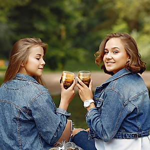 Laurel & Nash Drinkware- Drinkware Glasses Set of 6 - Juice Glasses - Whiskey Glass Set 8 oz - Bourbon Glasses for Men - Short Glass Cups