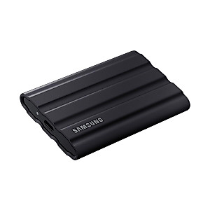 Samsung Portable SSD T7 Shield, 1TB, USB 3.2 Gen.2, 1050MB/s Read, 1000MB/s Write, Robust External Hard Drive Outdoor for Mac, PC and Smartphone, Black, MU-PE1T0S/EU