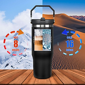 ysnifeiw 30oz Bigfoot Tumbler with Top Handle and Flip Straw Bigfoot/Sasquatch Gifts Cup for Dad Father's Day Birthday Christmas Gifts for Men