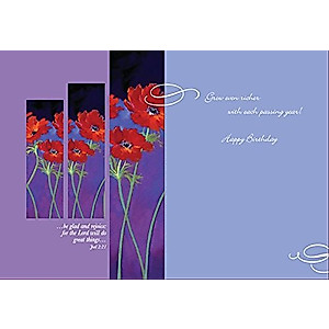 Gracefully Yours Blooming Wishes Birthday Greeting Cards featuring Nel Whatmore, 12, 4 designs/3 each with Inspirational Message