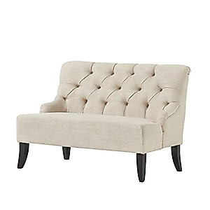 Christopher Knight Home Nicole Fabric Settee, Light Beige