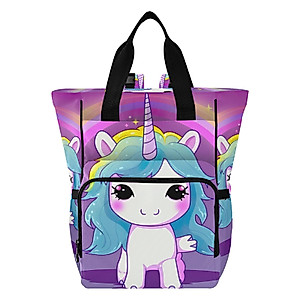 xigua Cute Unicorn Diaper Bag Backpack Multi Function Baby Changing Bags Waterproof Large Capacity Travel Back Pack for Mom Dad