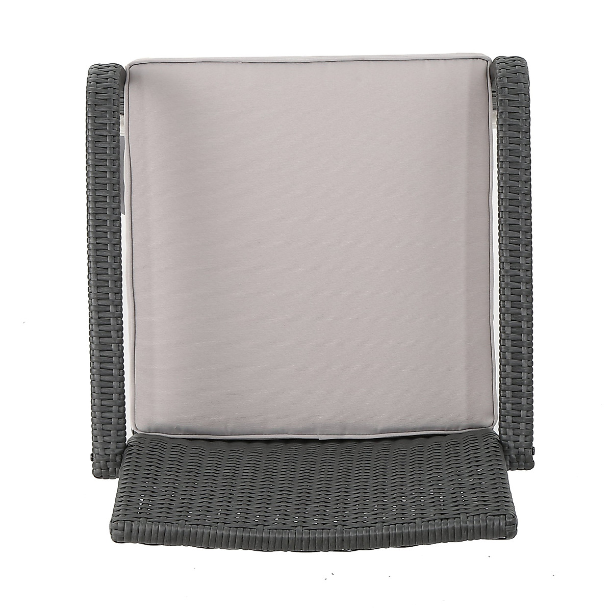 Christopher Knight Home 305810 Otto Outdoor Wicker Club Chair, Gray and Silver(Set of 2)