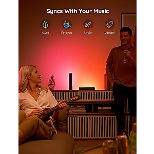 Govee Smart LED Light Bars, Work with Alexa and Google Assistant, Gaming Lights, RGBICWW WiFi TV Backlights with Scene Modes and Music Modes for Gaming, Pictures, PC, TV, Room Decoration